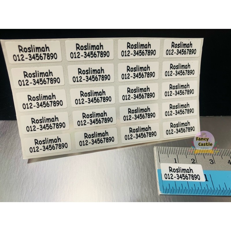 Waterproof Name Sticker | Shopee Malaysia
