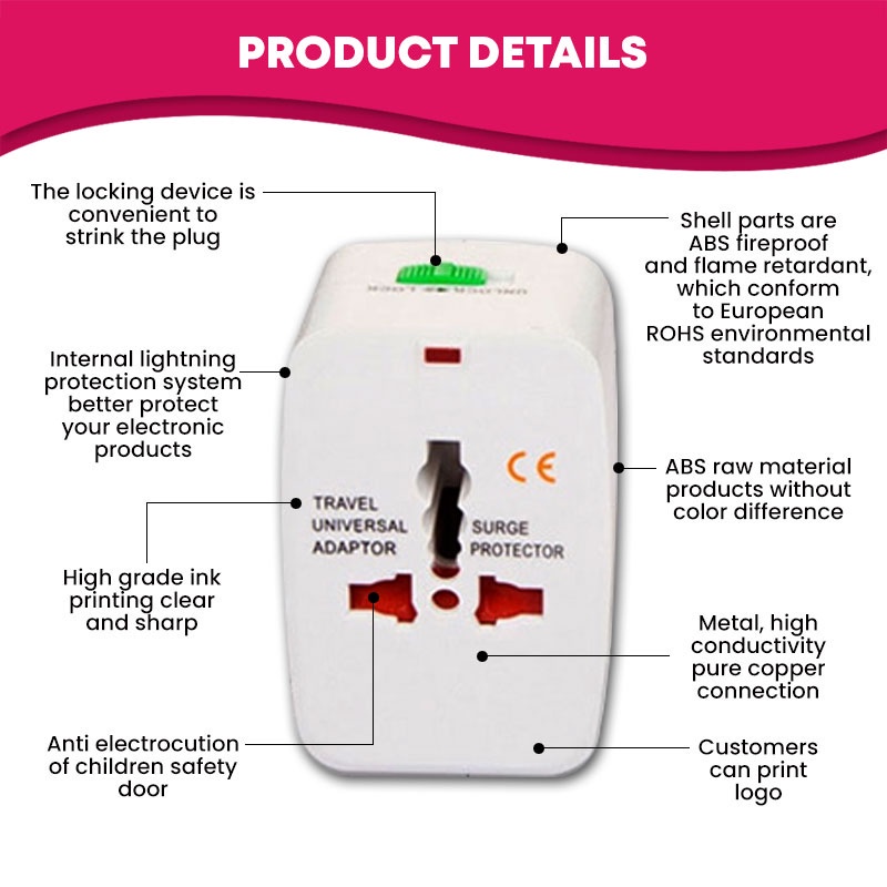 𝗔𝗟𝗟 𝗜𝗡 𝗢𝗡𝗘 》International Universal Travel Adapter 2 USB Port Socket ...