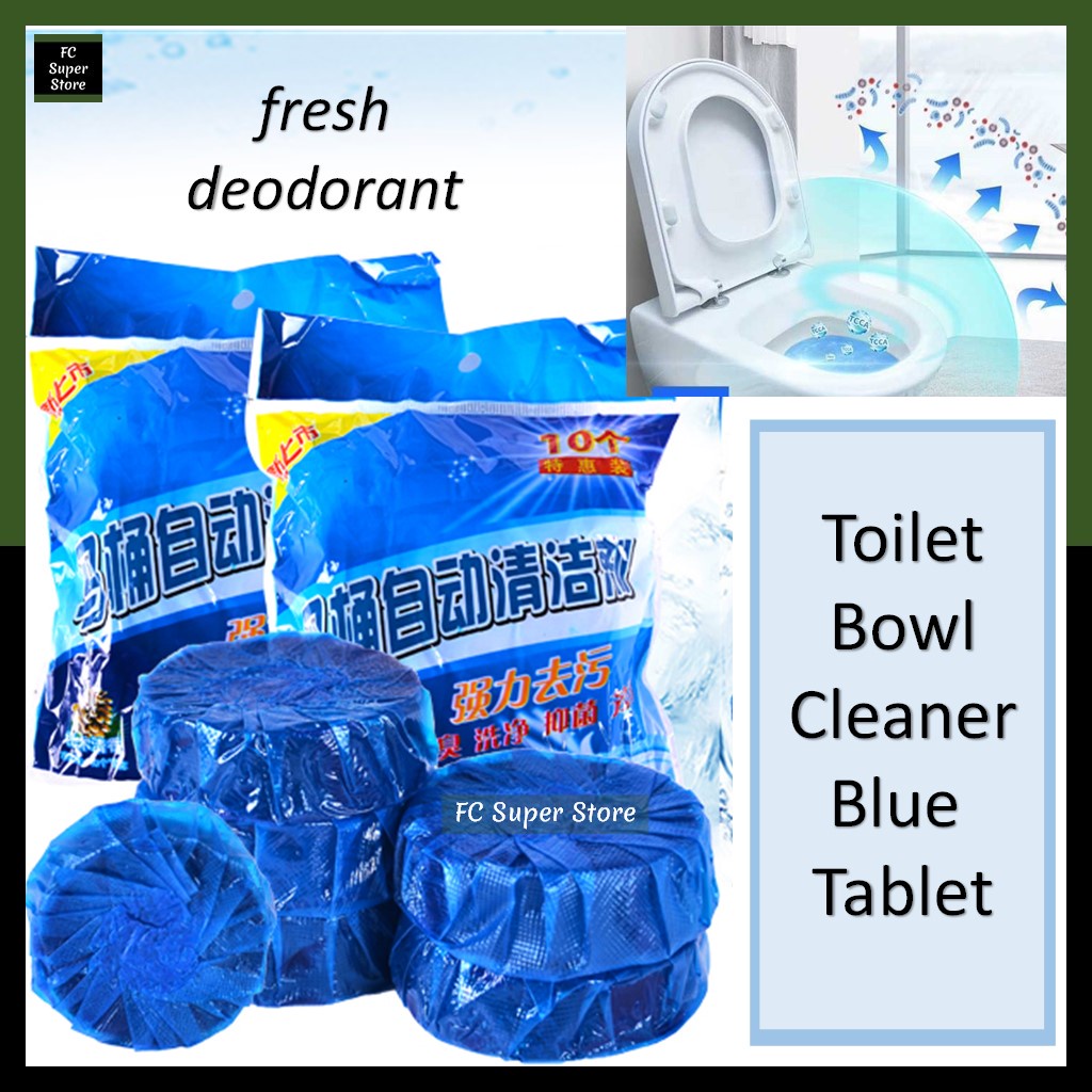 FCSS Toilet Bowl Cleaner Blue Tablet Deodorant Septic Tank Pencuci ...