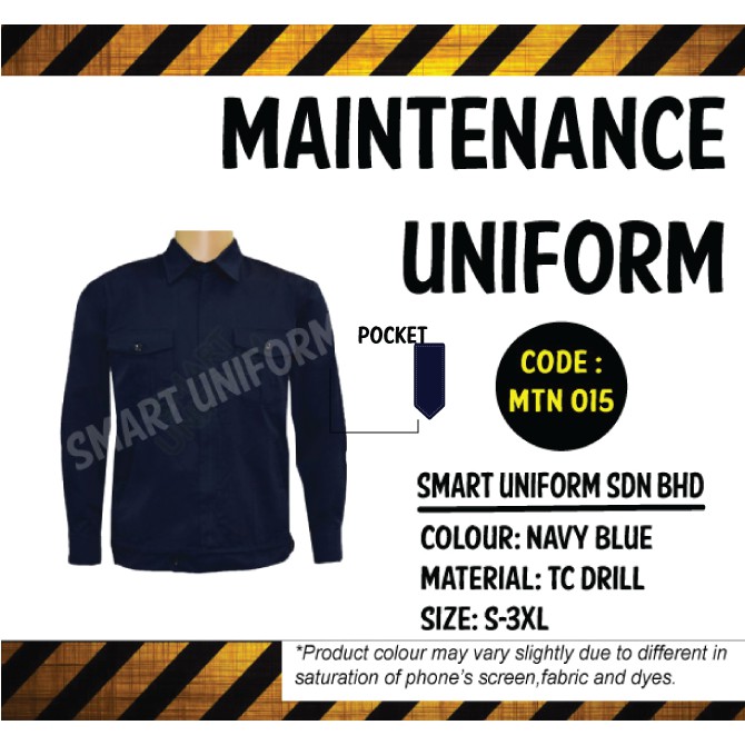 Maintenance Jacket Long Sleeve Smart Uniform | Shopee Malaysia