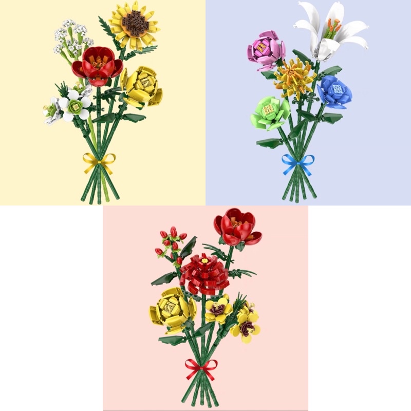 Lego Building Blocks Flowers Roses Sunflower Lily | Shopee Malaysia