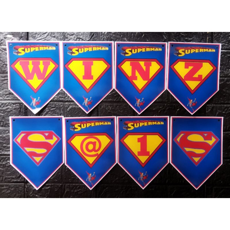 SUPERMAN PERSONALIZED NAME PARTY BANNER | Shopee Malaysia