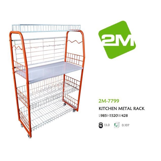 KITCHEN METAL RACK LARGE / Rak Besi Dapur Diy Rak Dapur Murah ...