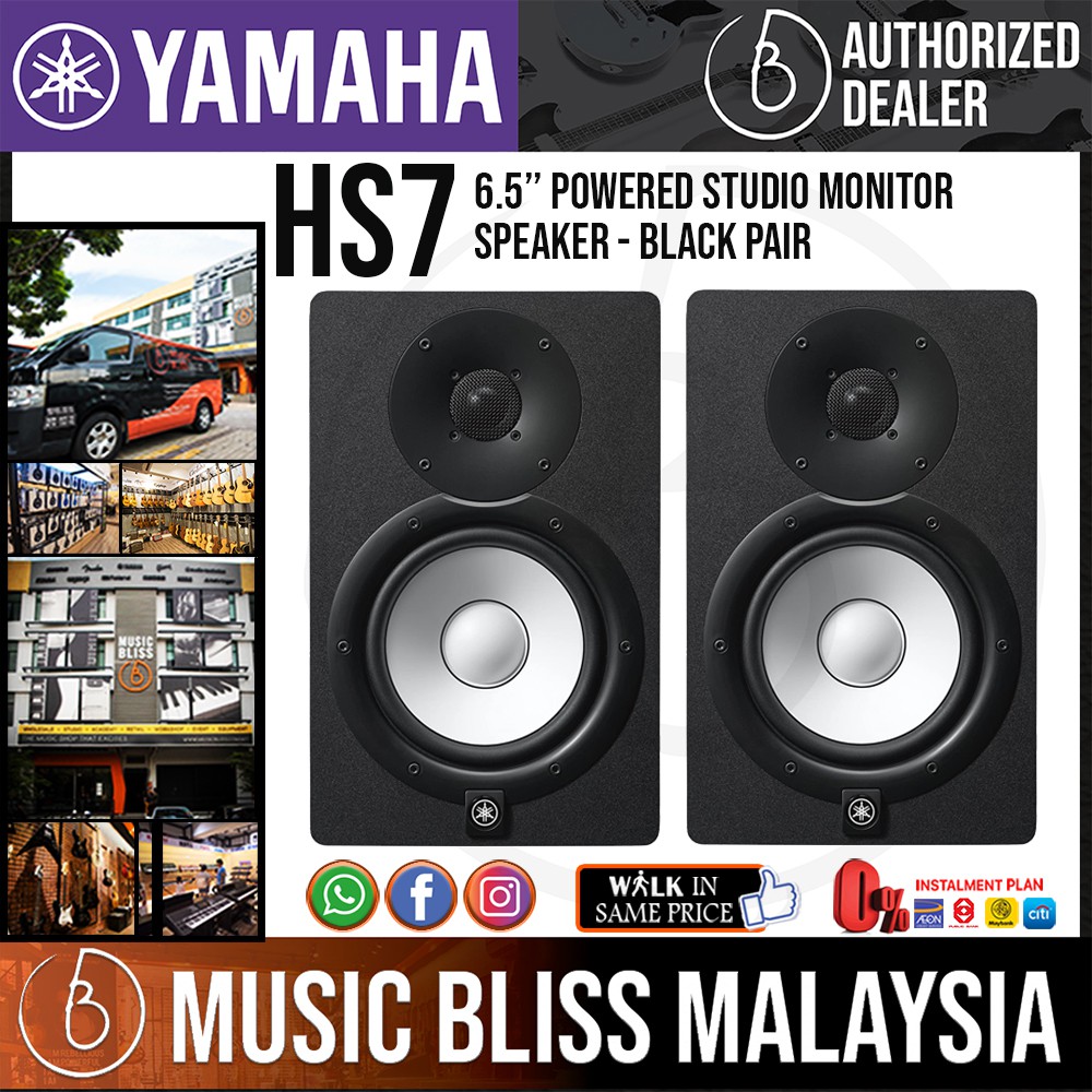 Yamaha HS7 6.5 inch Powered Studio Monitor - Black / White (HS-7) | Shopee Malaysia