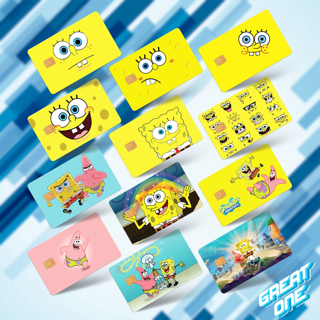 SpongeBob SquarePants Cartoon ATM Bank Sticker Card Cover Access Touch ...