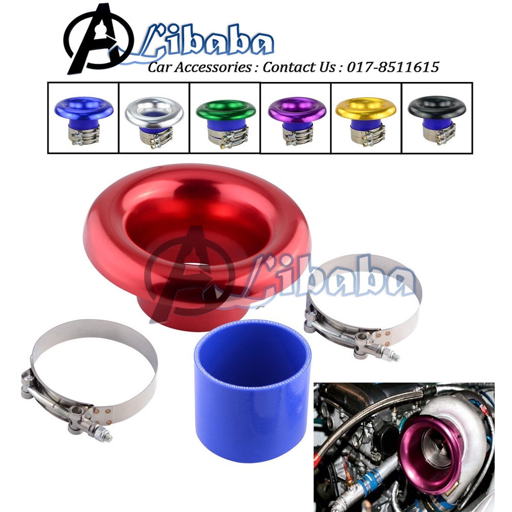 Short RAM / Cold Air Compressor Intake Intake Velocity Stack/Turbo Horn ...