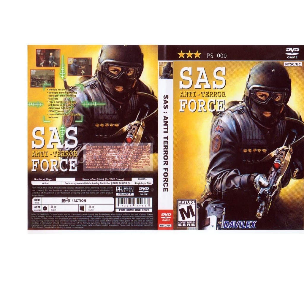 PS2 GAME COLLECTION SAS Anti-Terror Force (CD Version) | Shopee Malaysia