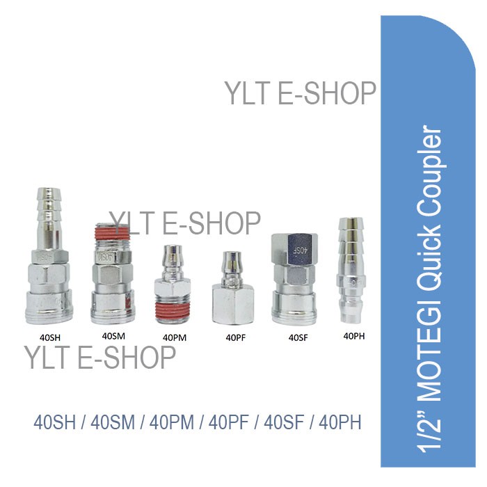 MOTEGI Quick Coupler 1/2" - 40SH, 40SF, 40SM, 40PH, 40PM, 40PF (Made in ...