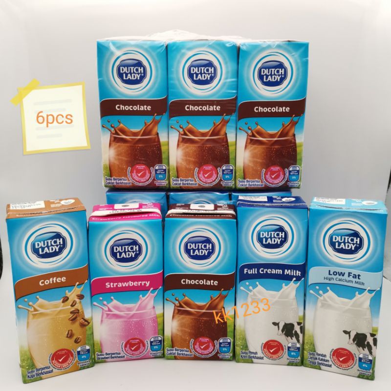 Dutch Lady Susu UHT Kotak | UHT Milk 200ml x 6pcs | Shopee Malaysia