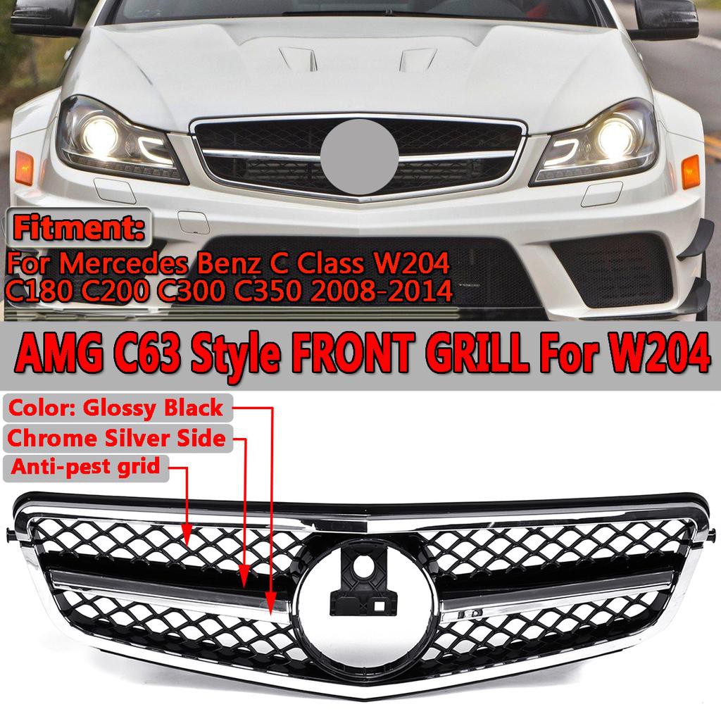 FRONT BUMPER GRILL MERCEDES BENZ W204 C CLASS AMG GT DIAMOND AMG MODEL ...