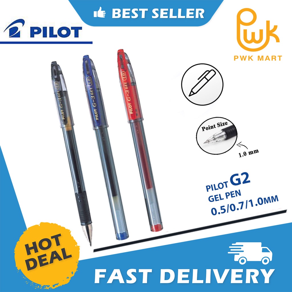 PILOT GEL PEN G3 1.0 (RED/BLUE/BLACK) | Shopee Malaysia