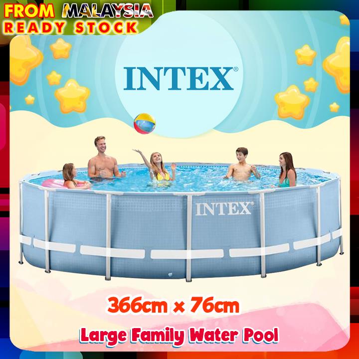 INTEX 28712NP Prism Frame Swimming Water Pool Family Children Outdoor ...