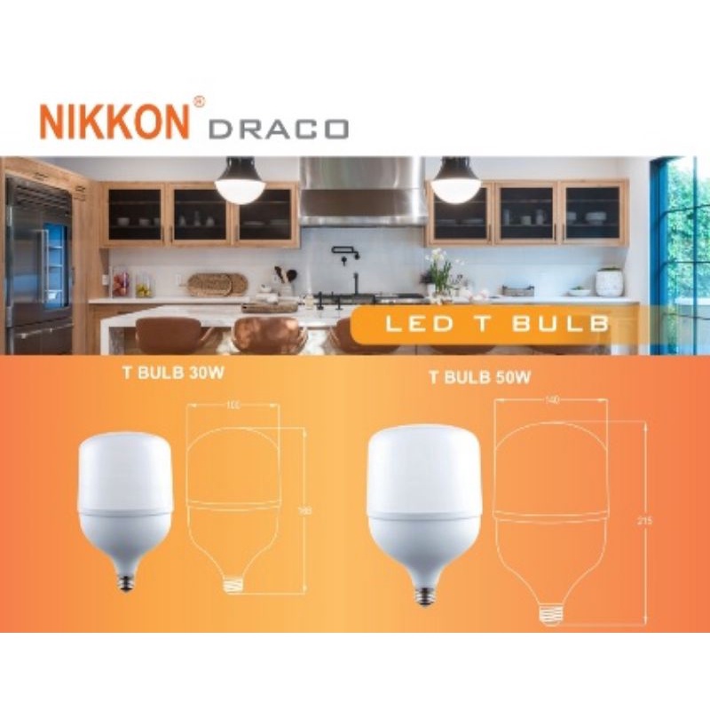 Nikkon Draco Led Bulb 6500K daylight 30W 50W E27 White | Shopee Malaysia
