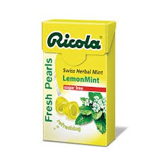 25g Ricola Sugar Free Fresh Pearls Lemon Mint Chewy Refreshment Chewy Candy HALAL (LOCAL READY ...