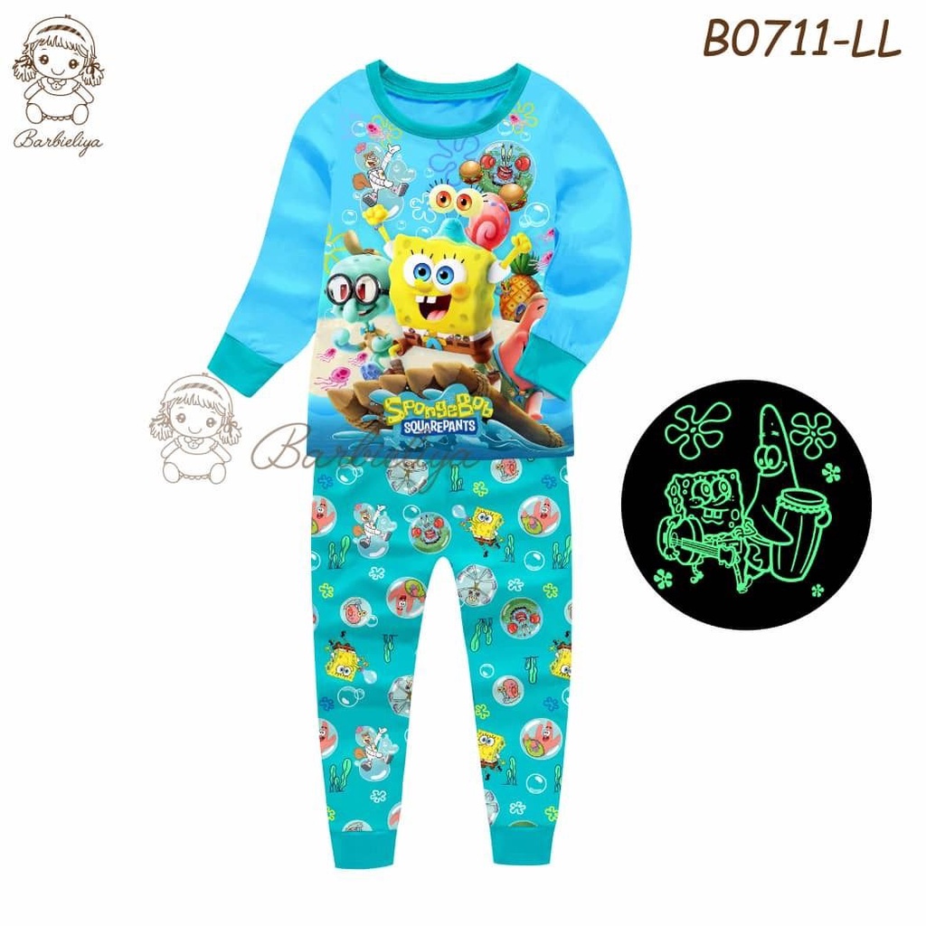 Barbieliya Kids Pajamas B0711~ Spongebob | Shopee Malaysia