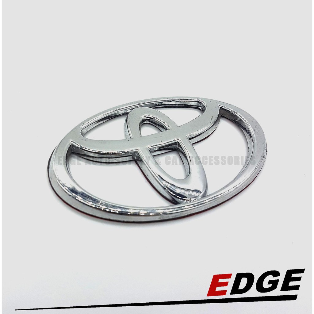 Emblem - Toyota Logo - Chrome - 6.3x9.6cm // adhesive sticker word ...