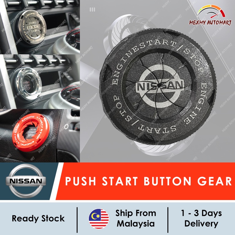 [NEW] Nissan Car Engine Push Start Stop Button Switch Gear Auto Cover ...