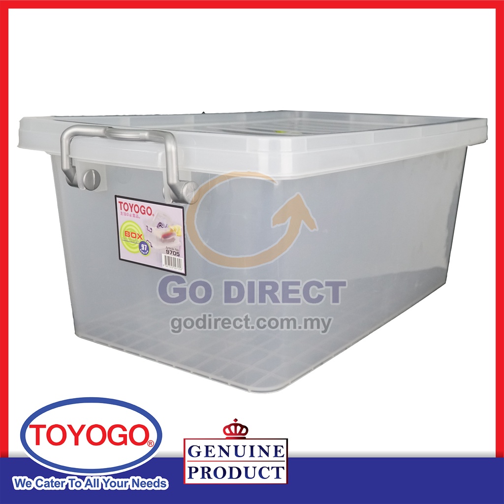 2 X TOYOGO 24L Storage Box Plastic Container Container Box With Cover ...