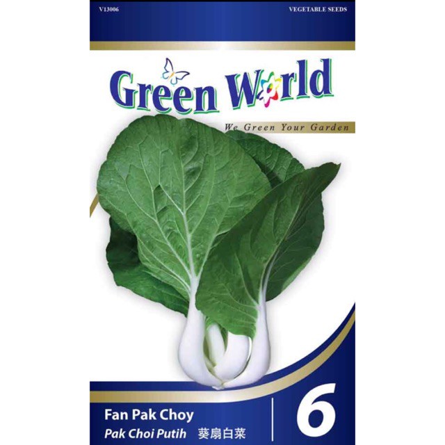 Green World Pak Choi Putih 6 (Fan Pak Choy) | Shopee Malaysia