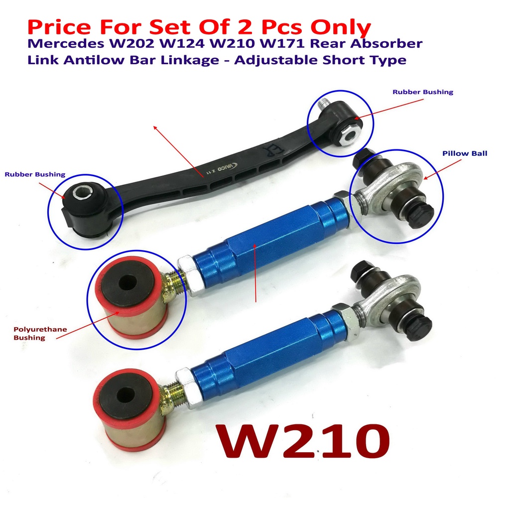 Mercedes W202 W124 W210 W171 Rear Absorber Link Stabilizer Link Antilow ...