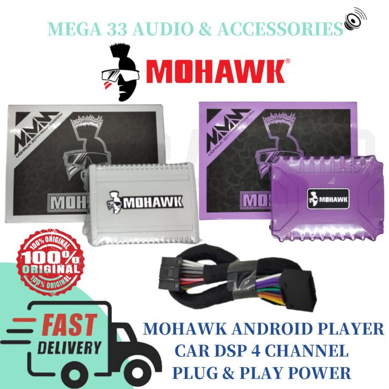 MOHAWK ANDROID PLAYER CAR DSP 4 CHANNEL PLUG & PLAY POWER AMPLIFIER ...