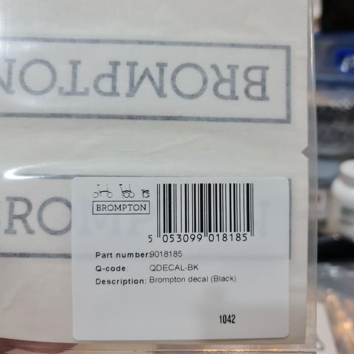 Brompton Sticker Brompton Ori Authentic Original Body Frame | Shopee ...