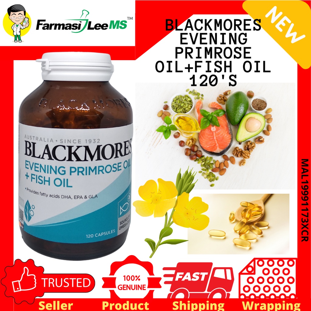 Blackmores EPO Evening Primrose Oil +Fish Oil 120s (Exp 03/2026 ...