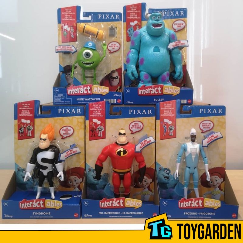 Mattel Pixar Interactables Talking Action (Mike Wazowski, Sulley, Mr ...