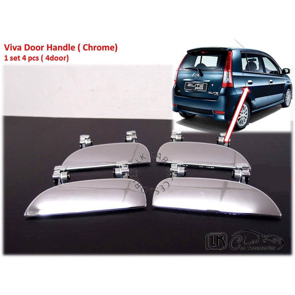 🔥 Ready Stock 🔥 Perodua Viva Door Handle Chrome 4PCS Set (Bukan Cover ...