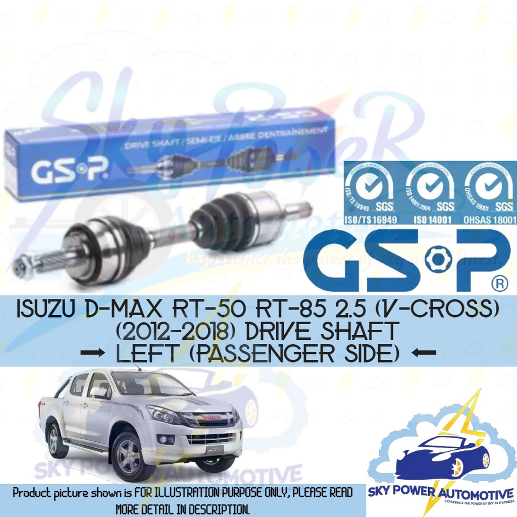 ISUZU D-MAX DMAX RT-50 RT50 RT85 2.5 V-CROSS VCROSS (2012-2018) ( AUTO ...