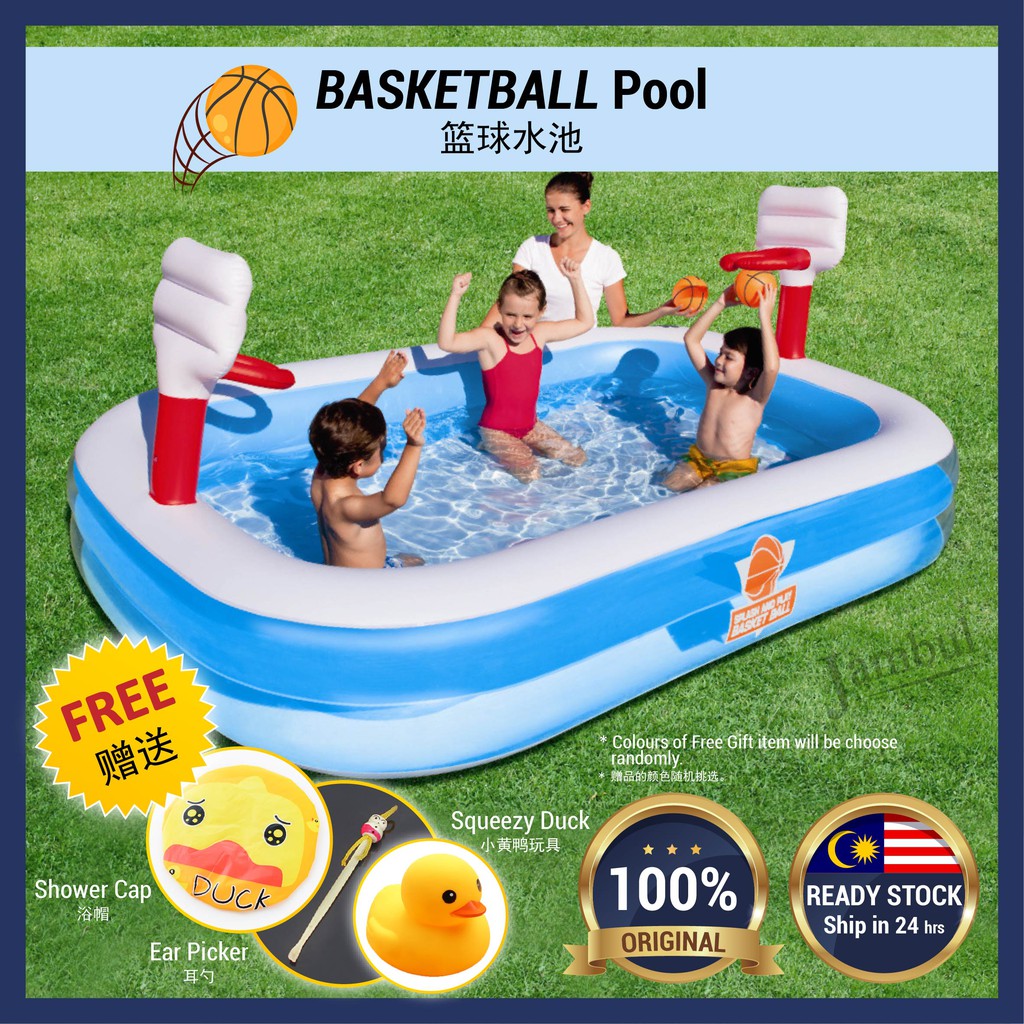 BESTWAY Basketball Inflatable Garden Swim Pool Toys Kolam Renang Mainan ...