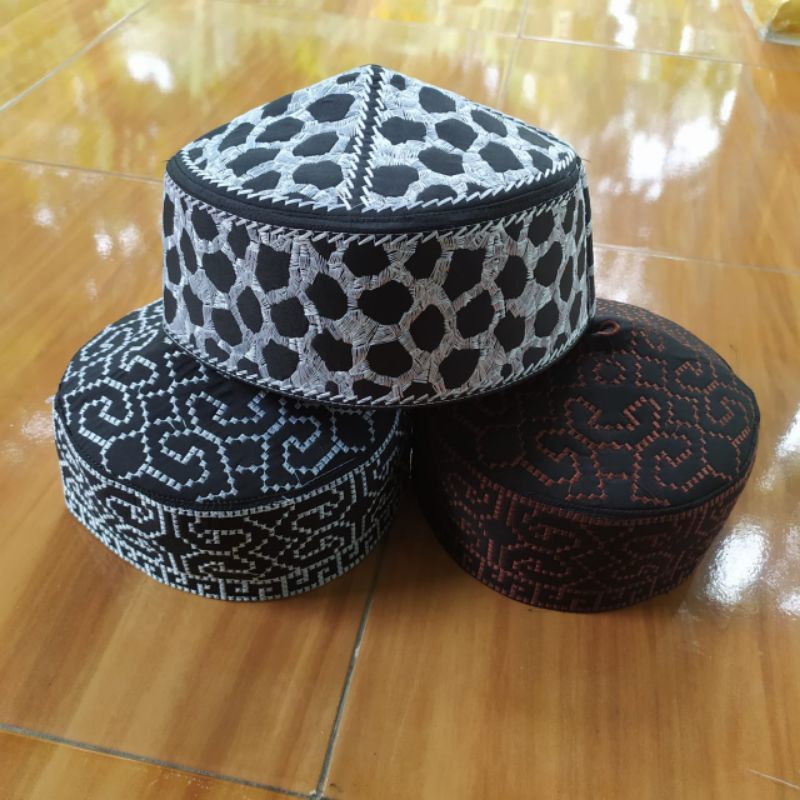 HITAM PUTIH Peci pakistan Haji Alay peci pakistan premium original ...