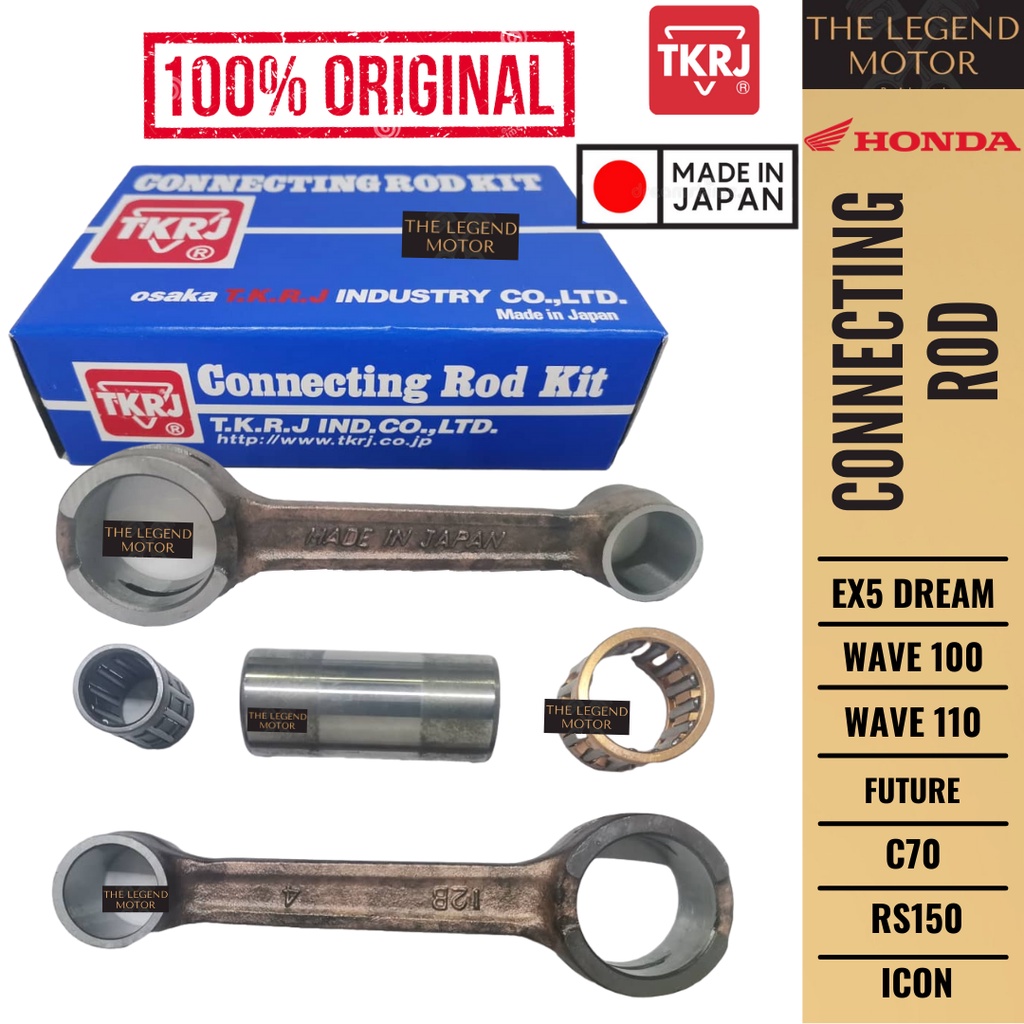 100% Original TKRJ Japan Connecting Rod CON ROD Honda EX5 Dream Wave ...