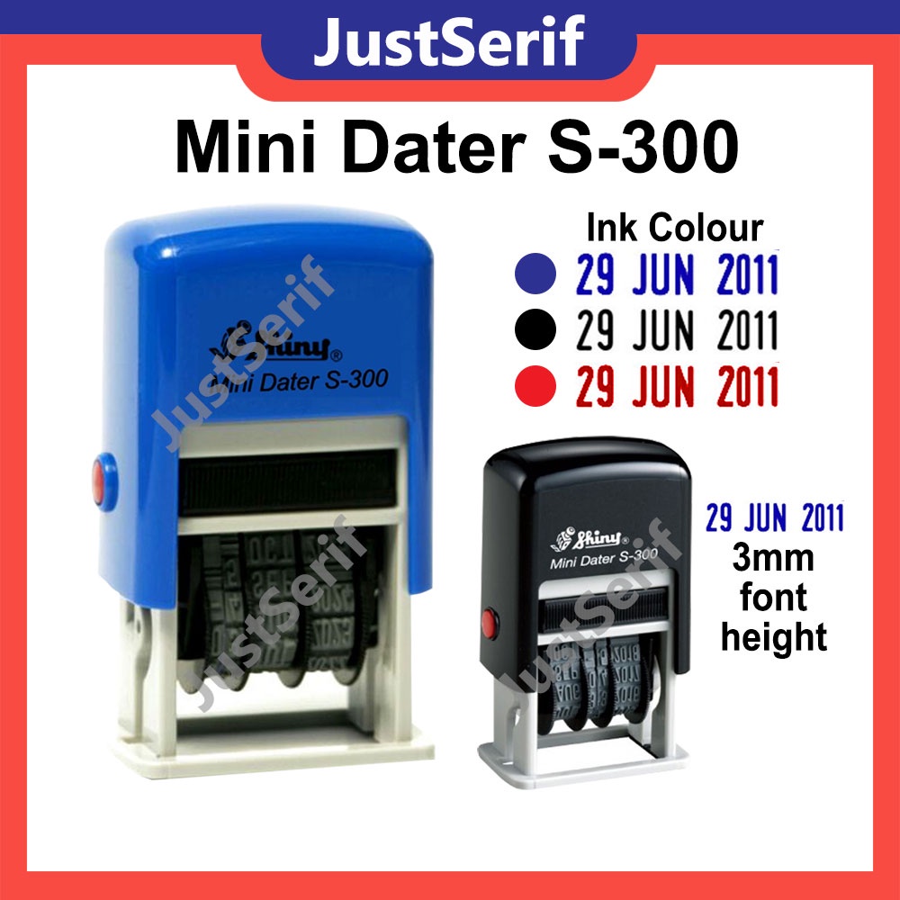 Shiny S300 self inking Mini dater date stamp | Shopee Malaysia
