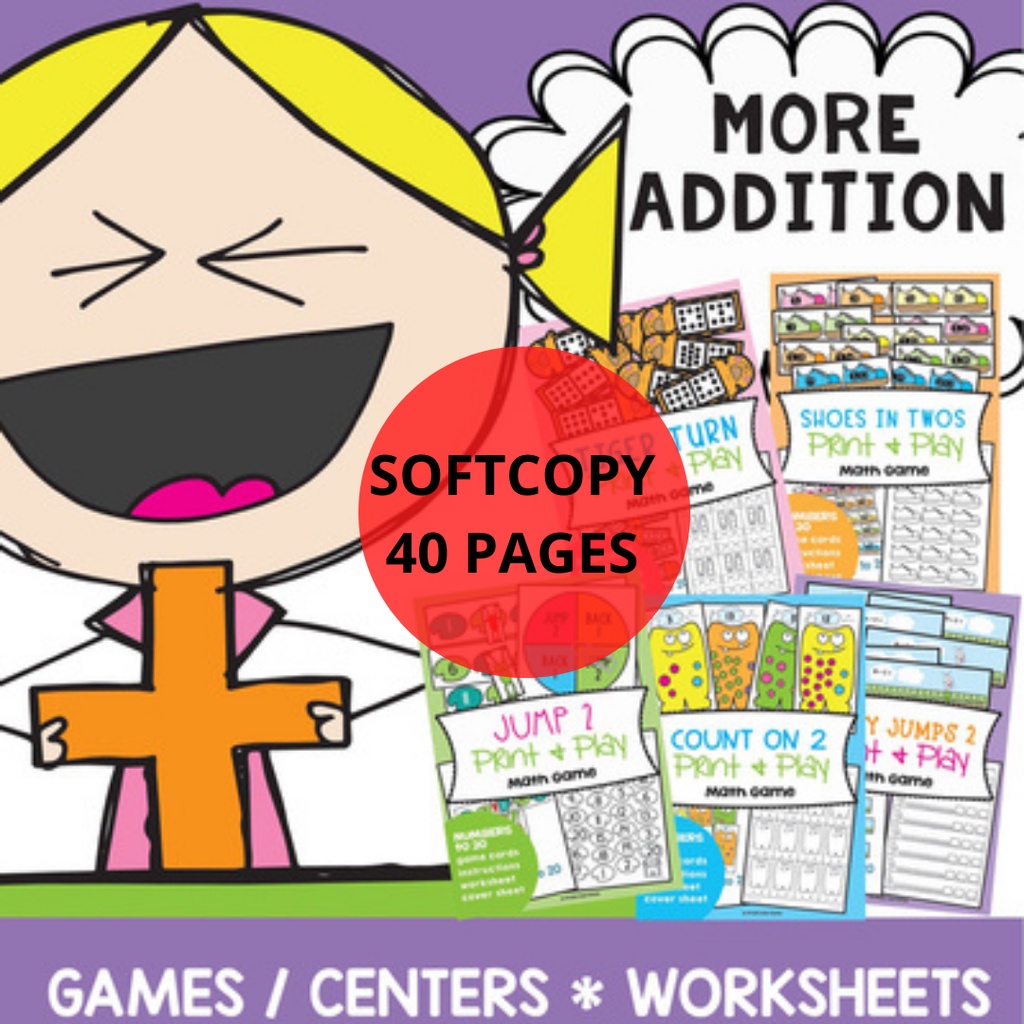 (PDF) kids addition strategies math activities pack 40 pages SOFTCOPY ...