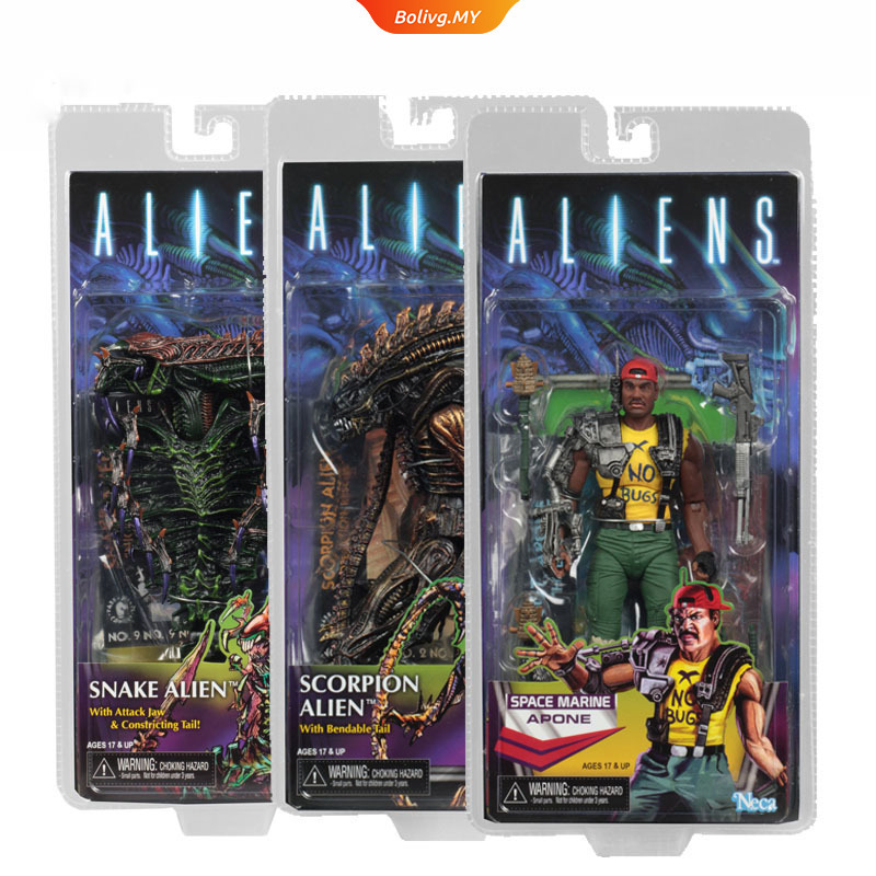 NECA Movie Aliens Space Marine Apone Scorpion Alien Snake Alien PVC ...