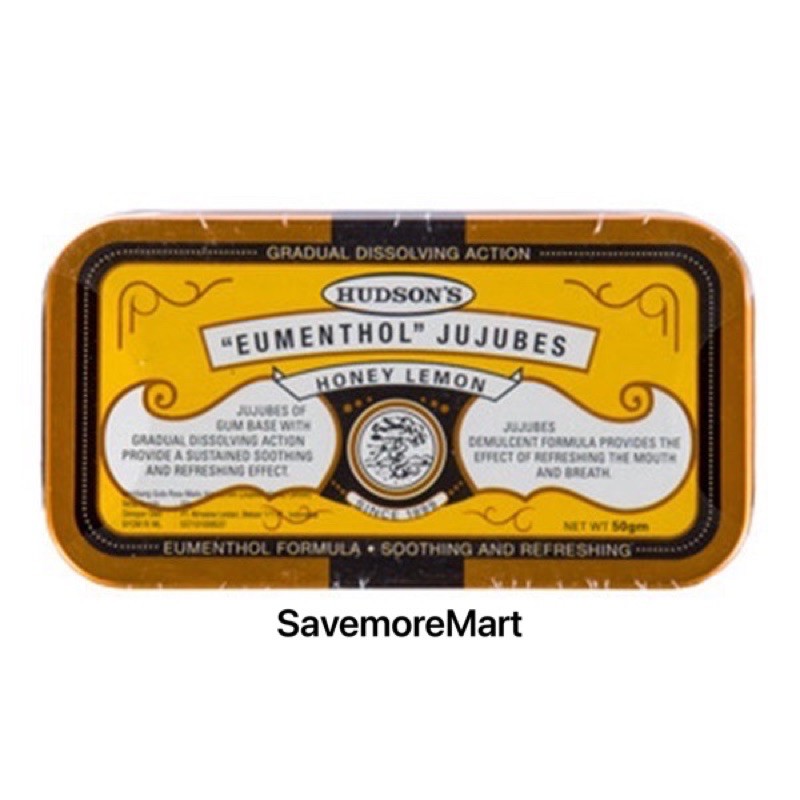 Hudson’s “ Eumenthol “ Jujubes Honey Lemon 50g | Shopee Malaysia