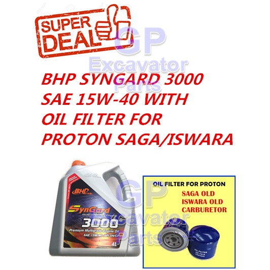 (100% Original Oil)BHP SYNGARD 3000 SAE 15W-40 4 LITTLE Engine Oil WITH ...