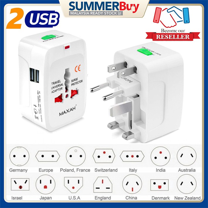 USB Universal Adapter Plug International Travel Adapter Plug Socket ...