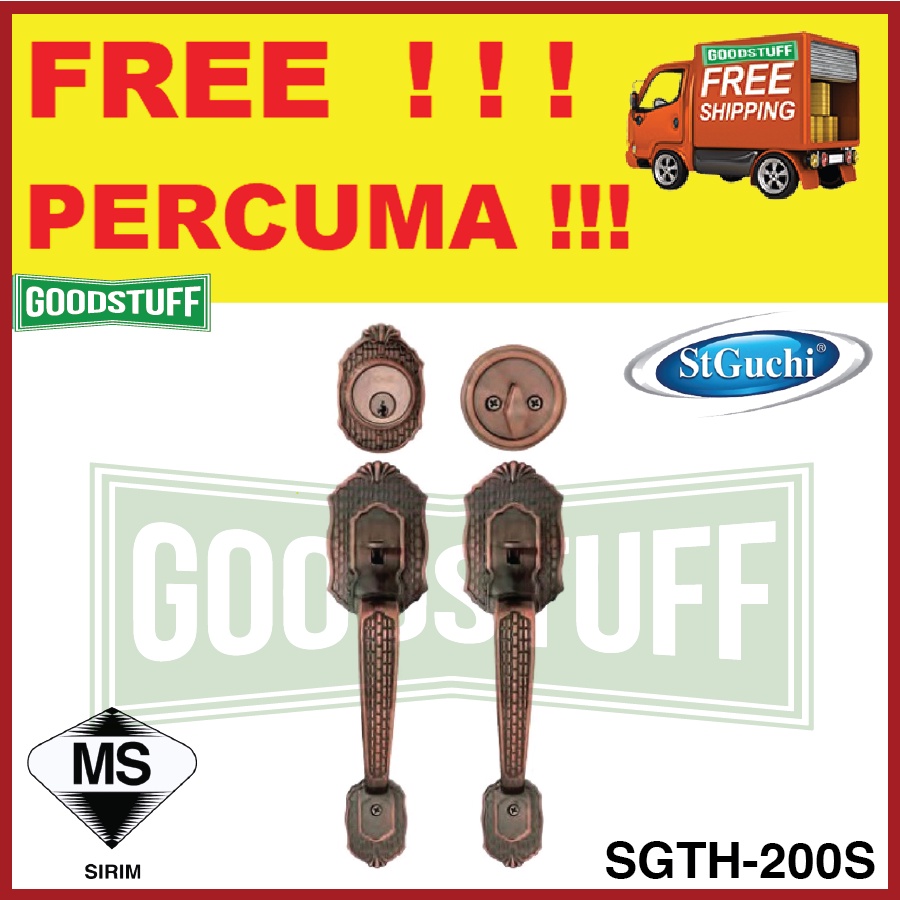 ST GUCHI SGTH 200 AC LOCKSET DOUBLE HANDLE GRIPSET HANDLESET LOCKSET ...