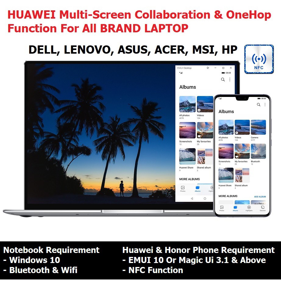 Huawei Share Multi-Screen Collaboration & OneHop Function For All Brand ...
