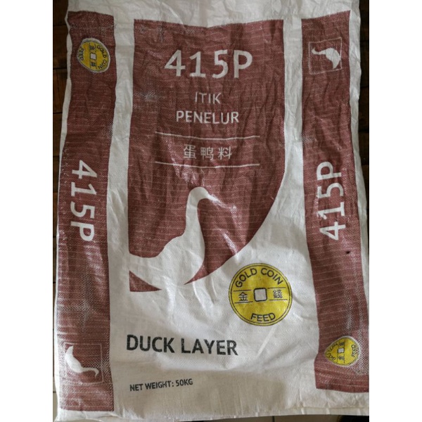 GOLD COIN [415P] Repack 1KG Dedak Itik Penelur / Duck Layer Food ...