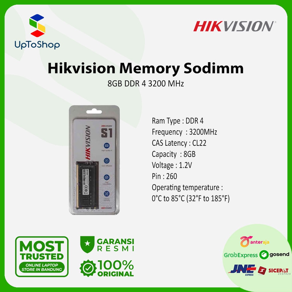 Hikvision Memory SODIMM 8GB DDR4 3200mhz | Shopee Malaysia