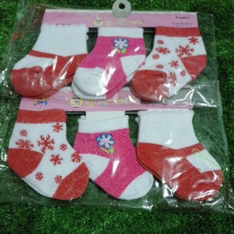 Baby Socks Set 3pcs in 1 for Age 1m until 12m Baby Wear Newborn Shoe ...