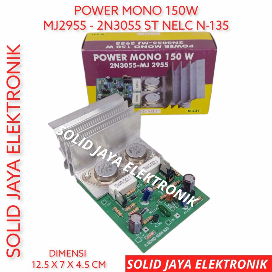 OCL MONO POWER KIT 150W 2N3055 MJ2955 ST ORIGINAL JENGKOL AMPLIFIER AMPLIFIER NELC N-431 N431 ...