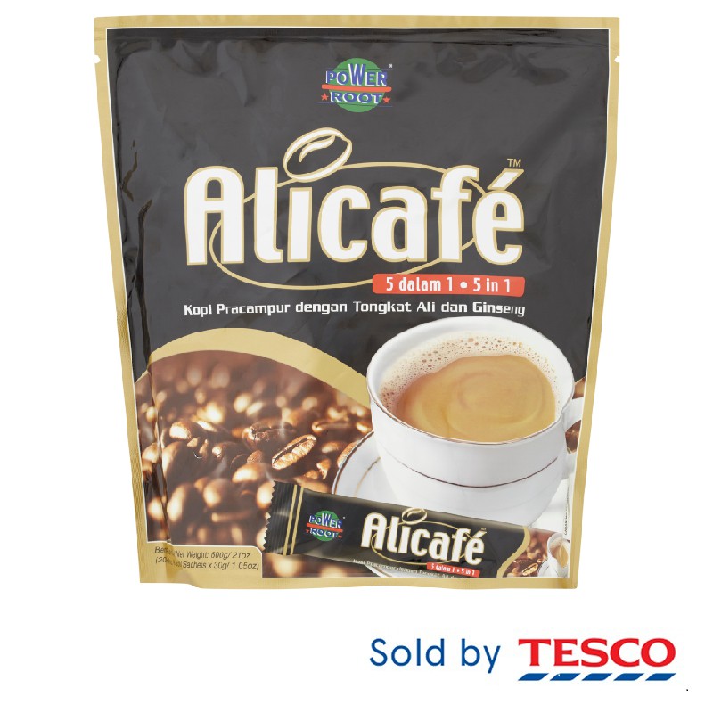 Power Root Alicafé 5 in 1 Tongkat Ali & Ginseng Premix Coffee 20 x 30g ...