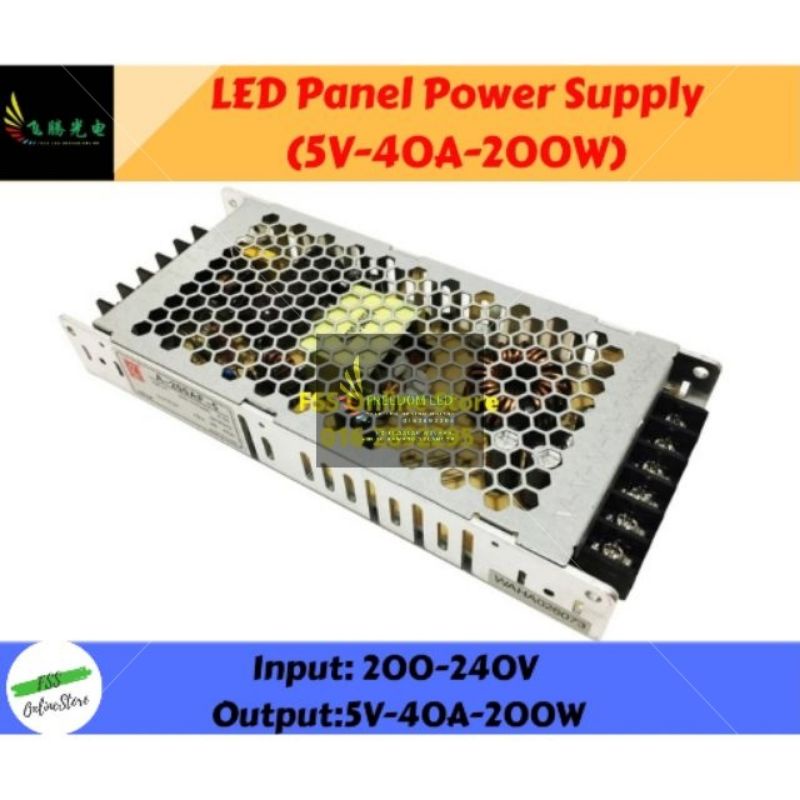 LED Panel Power Supply (5V-40A-200W) | Shopee Malaysia