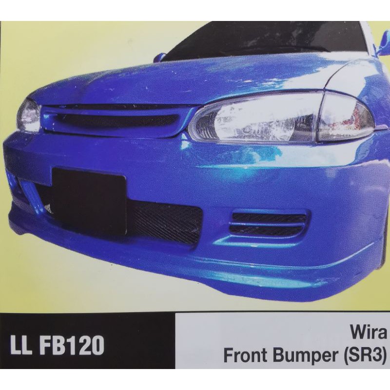 Wira Front Bumper ( FB120, FB98 ) Fibreglass Without Paint | Shopee ...