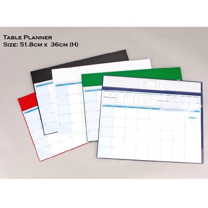 2026 Table Planner PVC Cover Desktop Planner 12 sheets 52.5x43 cm ...