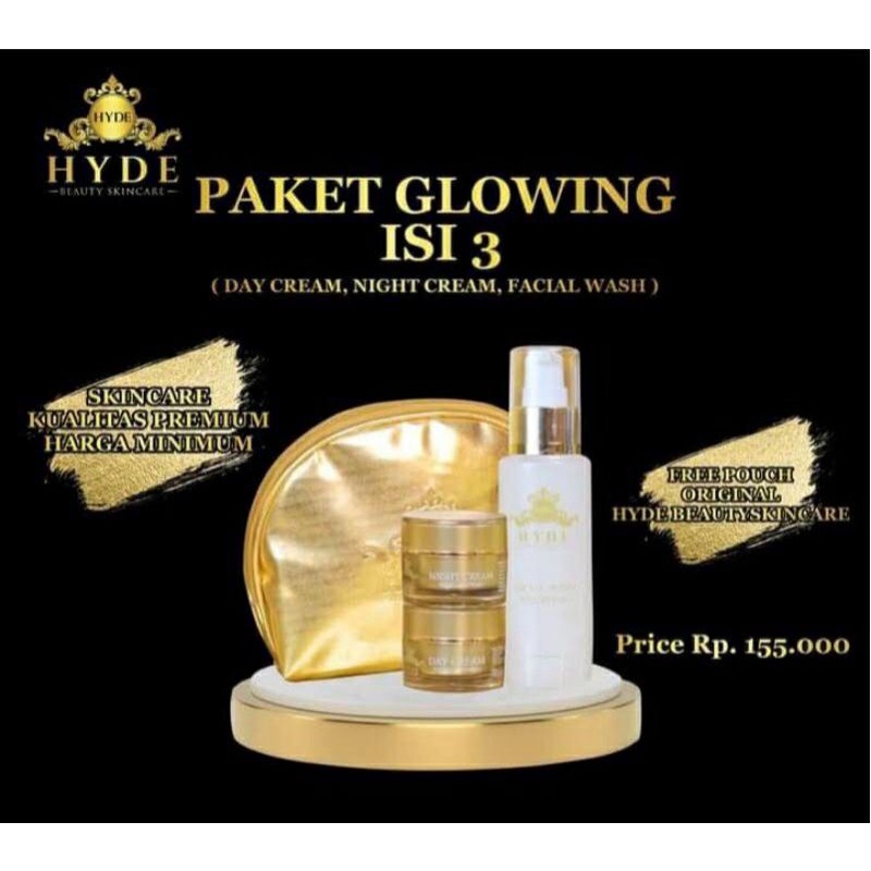 HYDE SKINCARE GLOWING PACKAGE CONTENTS.3.HYDE BEAUTY SKINCARE | Shopee ...